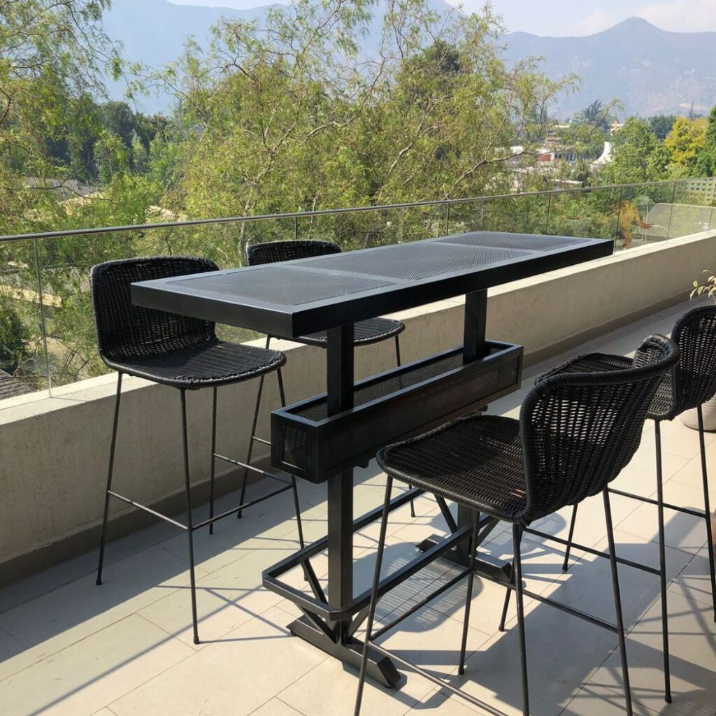 Mesón barra bar hierro 150x50x100 cms | Muebles El Herrero-Muebles del ...